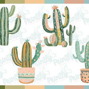 Boho Cactus Plant Plants Png Clipart Cute Plant Clipart Png Pot Plant ...