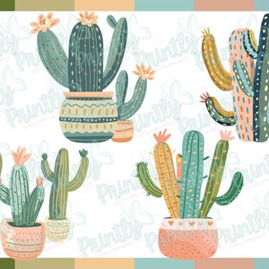 Boho Cactus Plant Plants Png Clipart Cute Plant Clipart Png Pot Plant ...