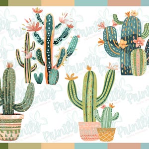 Boho Cactus Plant Plants Png Clipart Cute Plant Clipart Png Pot Plant ...