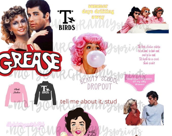 Grease Print - Etsy