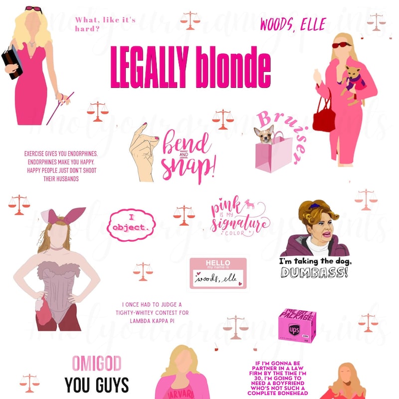 Legally Blonde Stickers - Etsy