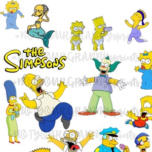 Simpsons 2 Sheet PNG Digital Download - Etsy