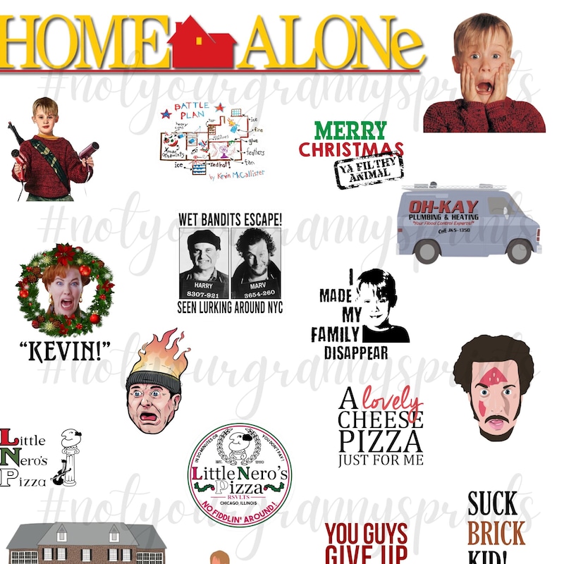 Home Alone Logo Png - Etsy