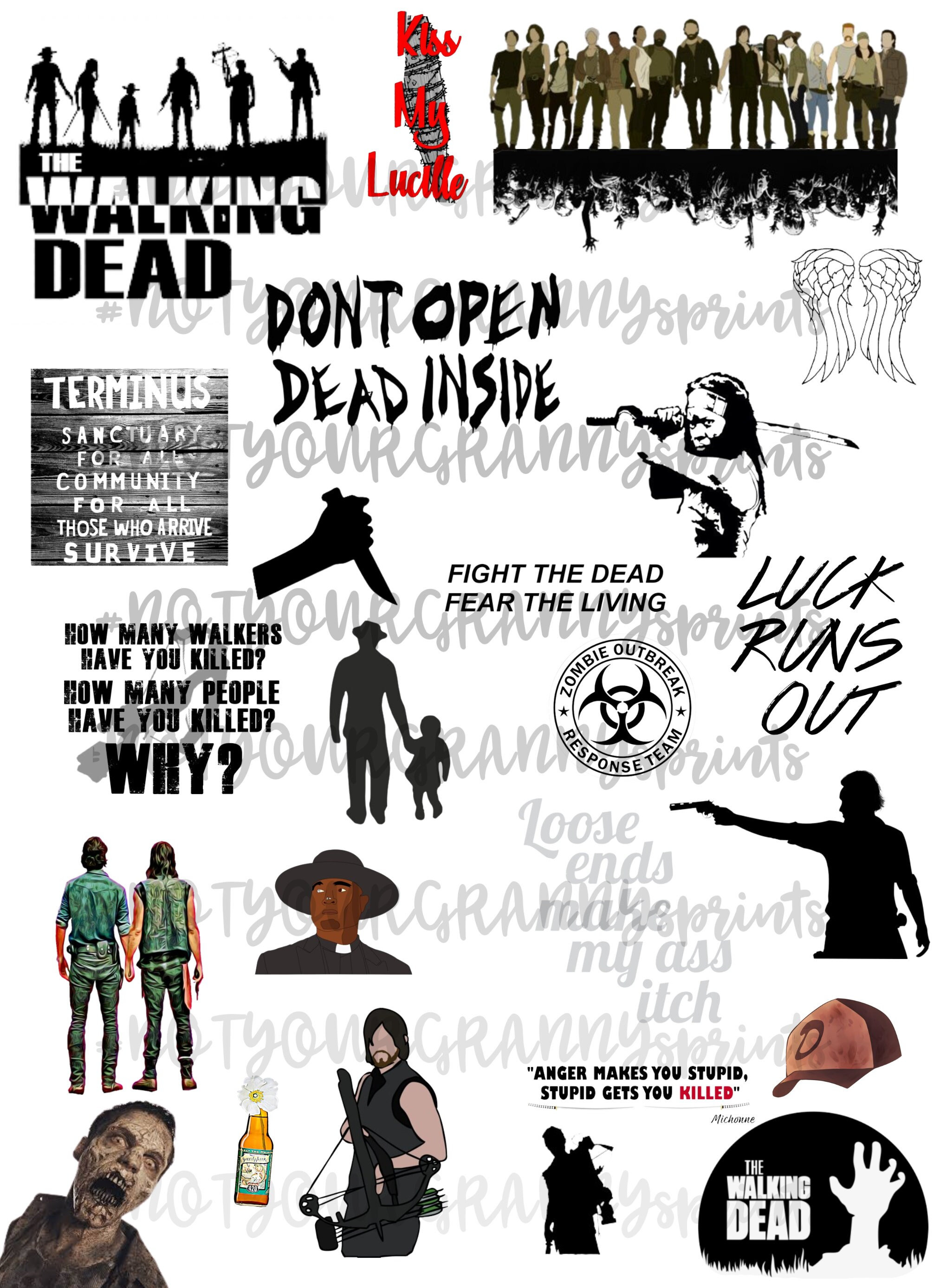 Walking Dead Stencil