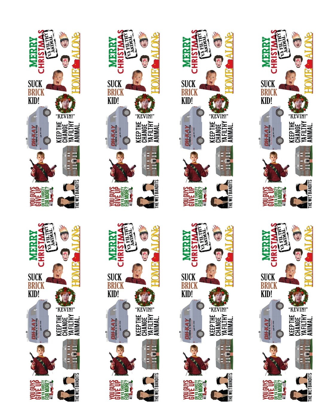 Home Alone Pen Wrap Printed on Waterslide Paper - Etsy