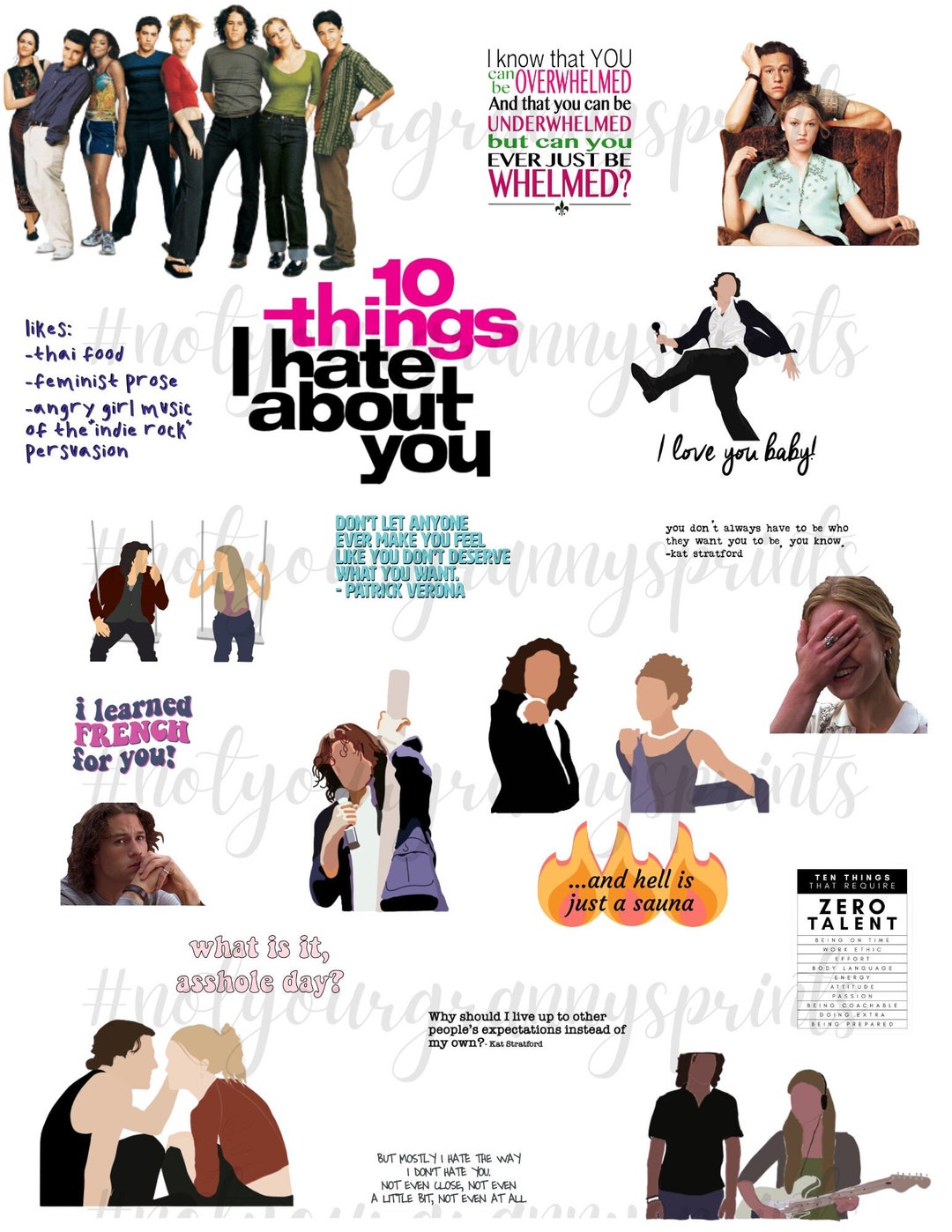 10 Things I Hate About You PNG Digital Download - Etsy