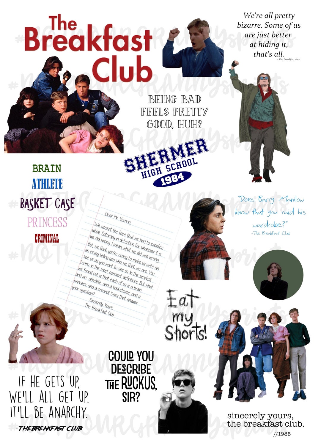 The Breakfast Club PNG Digital Download for Epoxy Tumblers - Etsy