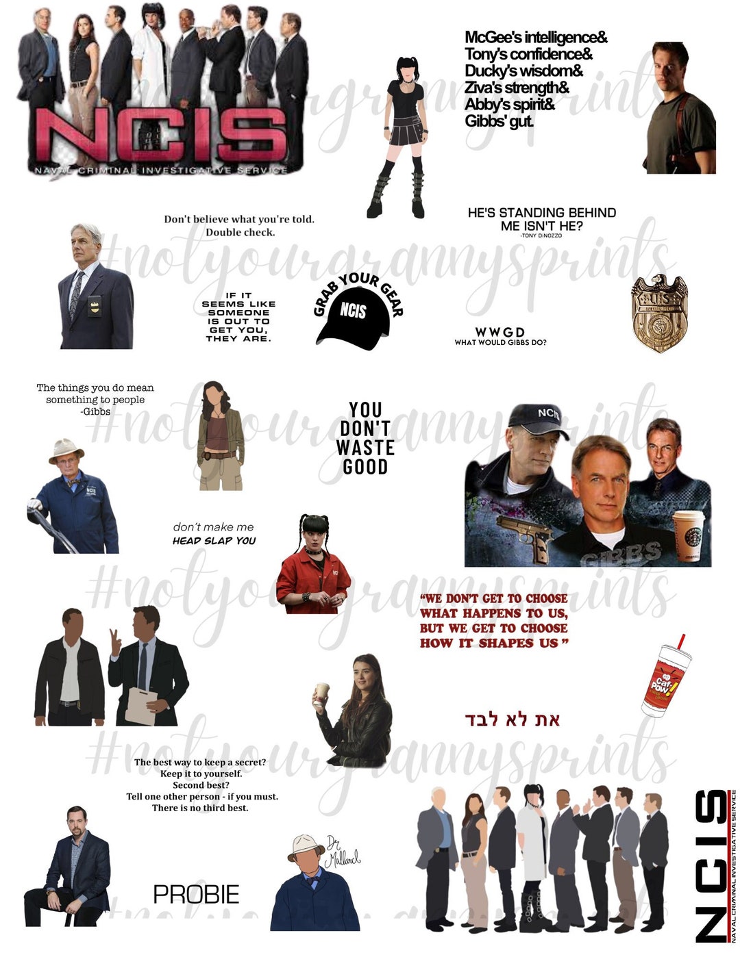 NCIS High Resolution Png Printed on Waterslide Paper - Etsy