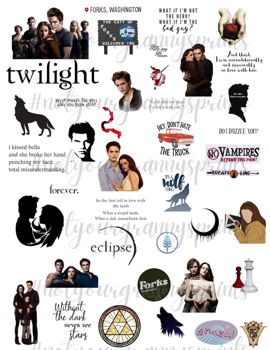 Twilight High Resolution Png Printed on Waterslide Paper - Etsy