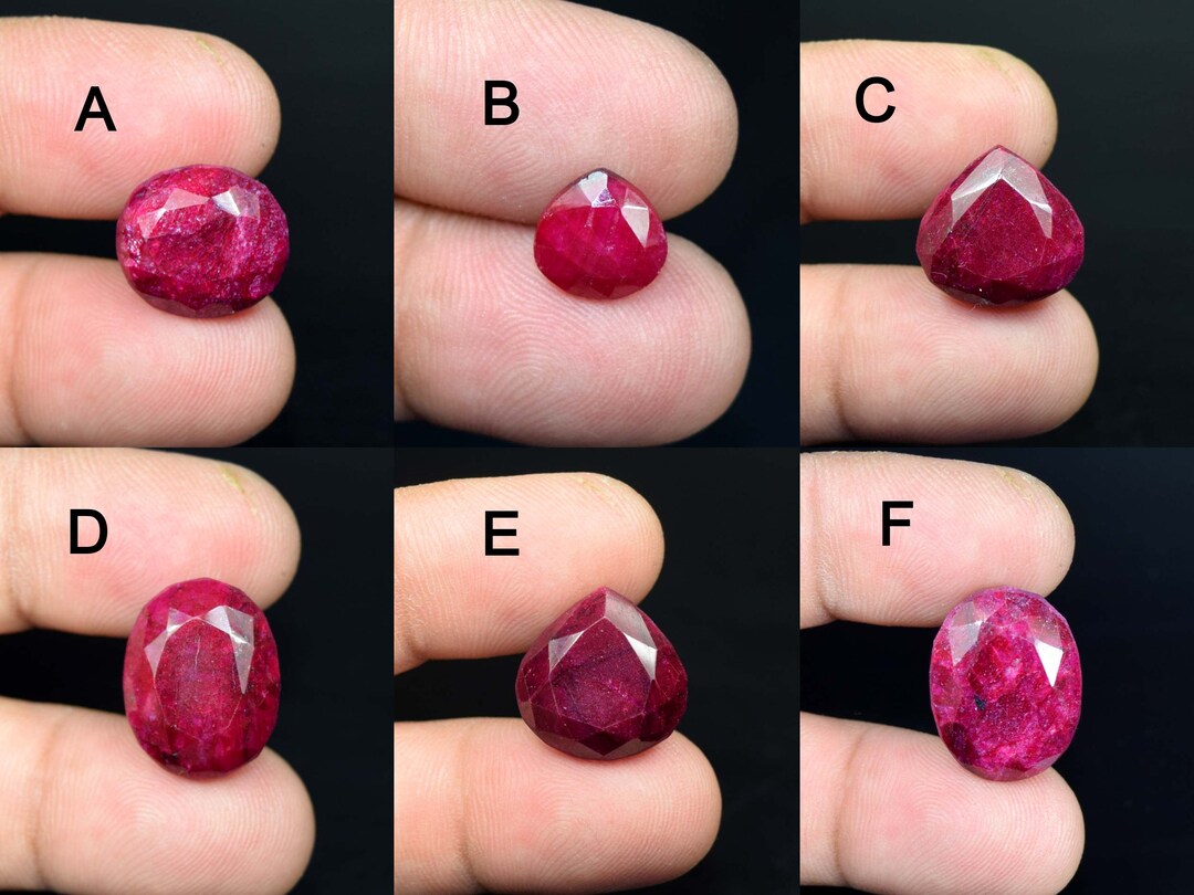 African Red Ruby Cabochon Natural Faceted African Ruby - Etsy