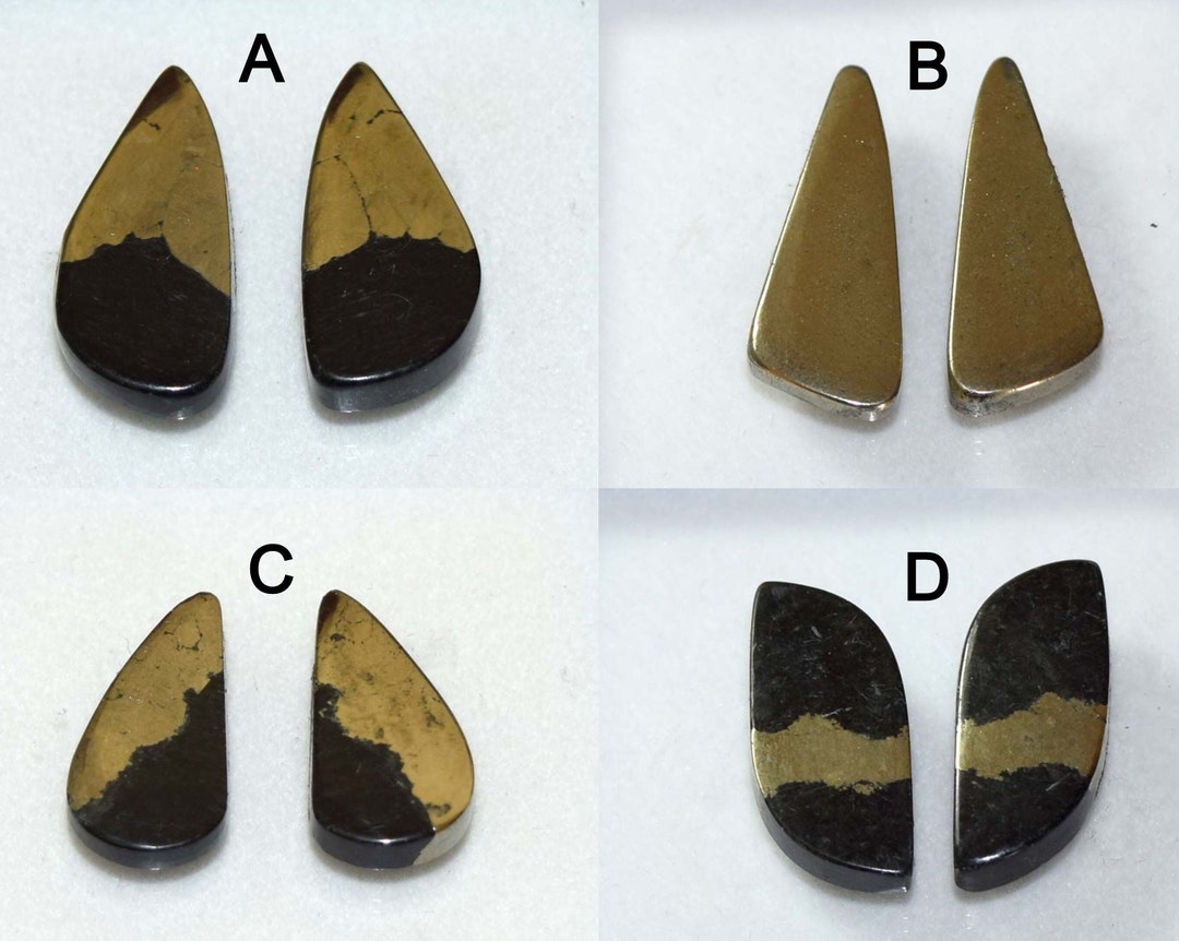 Apache Gold Pair Natural Apache Gold Cabochon Matched Pair Apache Gold ...