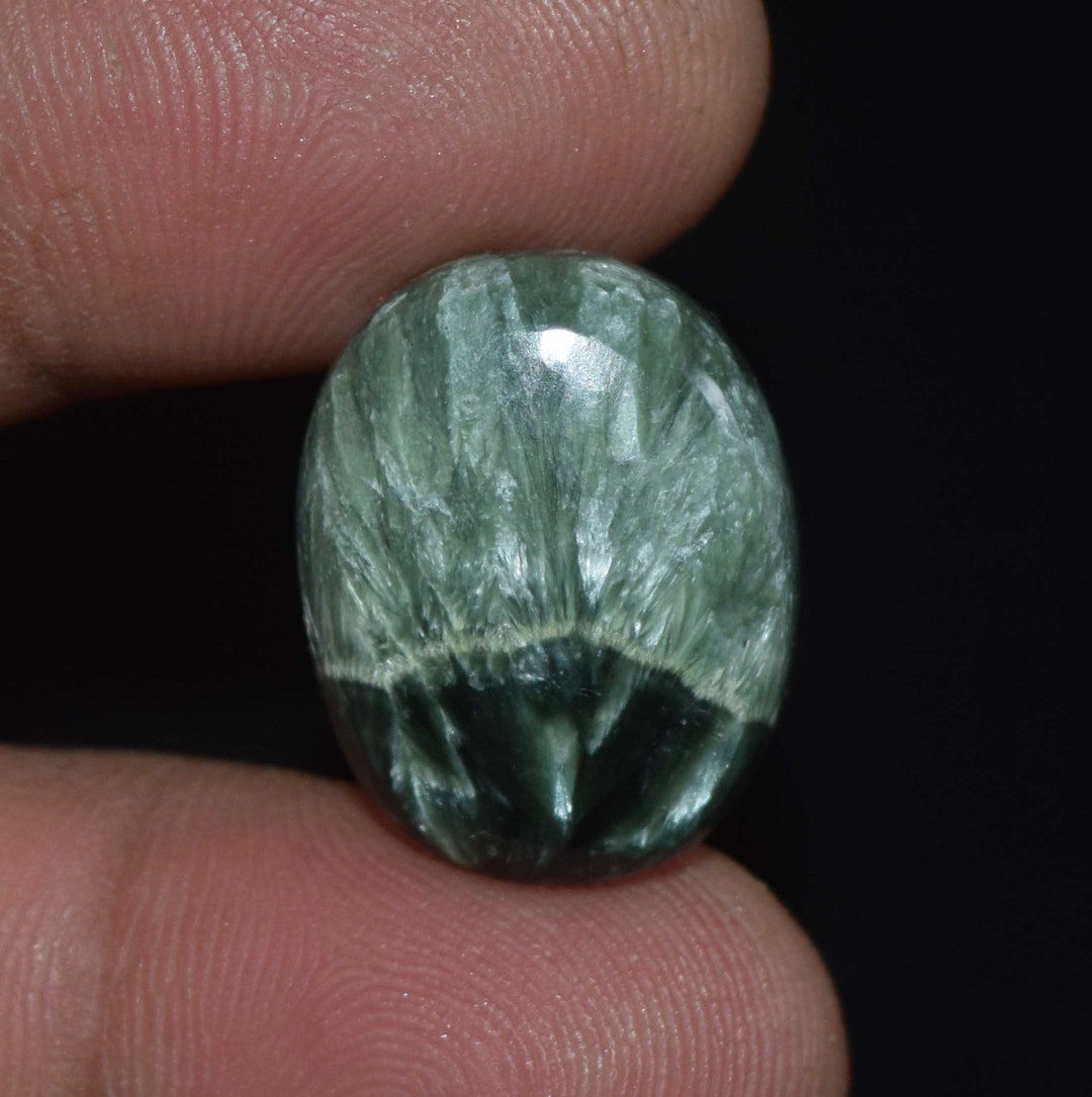 Beautiful Russian Seraphinite Cabochon, Natural Russian Seraphinite ...