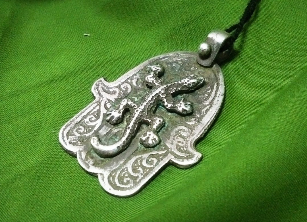 Hamsa - Jewish Khamsa in Solid Silver, Ancient Hand of Fatma, Jewish ...
