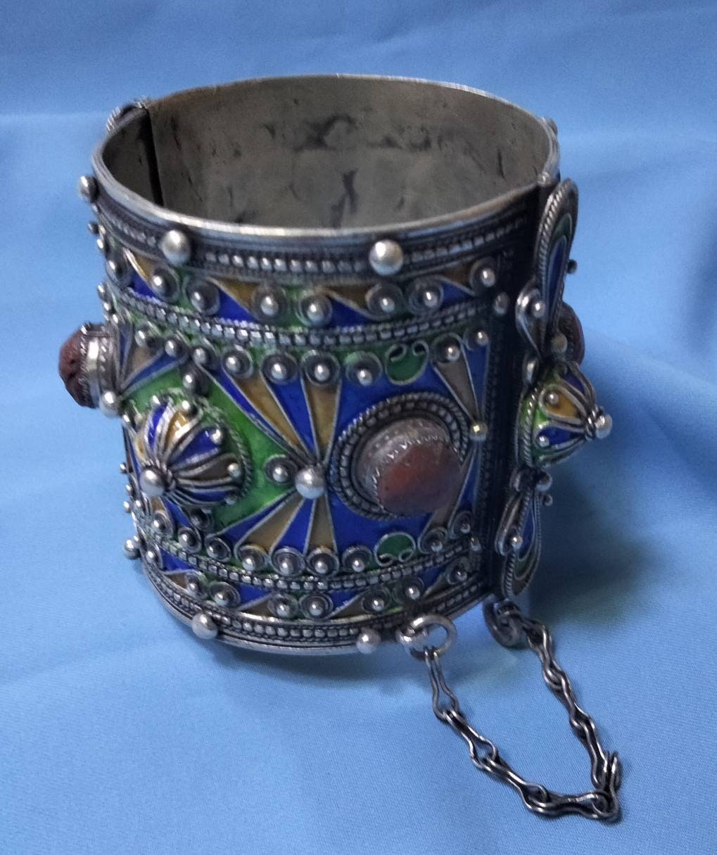 Kabyle Beautiful Kabyle Bracelet / Cuff in Solid Silver AMAZIGH With ...
