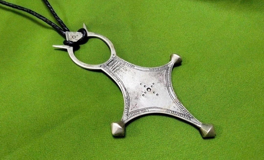 Southern Tuareg Cross, TIMIA Pendant, Agadez Cross, Sterling Silver ...