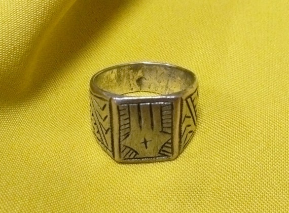 Jewish ring. Old silver ring. Moroccan Berber ring. B… - Gem
