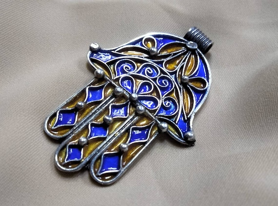 Berber Khamsa in solid silver, hamsa, Berber fatma ha… - Gem