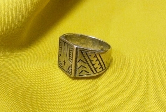Jewish ring. Old silver ring. Moroccan Berber ring. B… - Gem