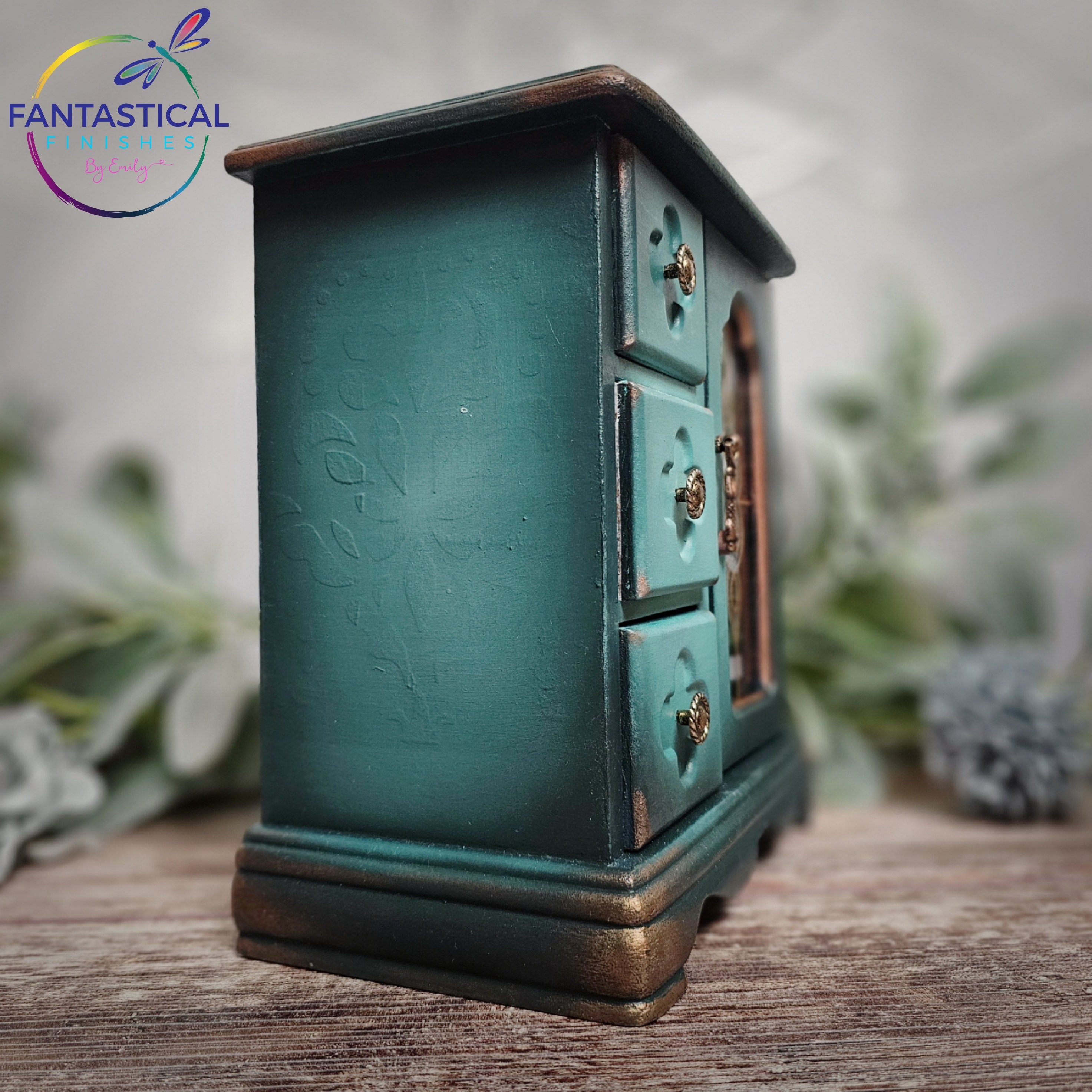 Green Jewelry Box Moody Box Painted Jewelry Box Tabletop Box Hand ...