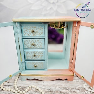 Art Nouveau Jewelry Box | Hand Painted | Refinished| Custom Jewelry Box ...