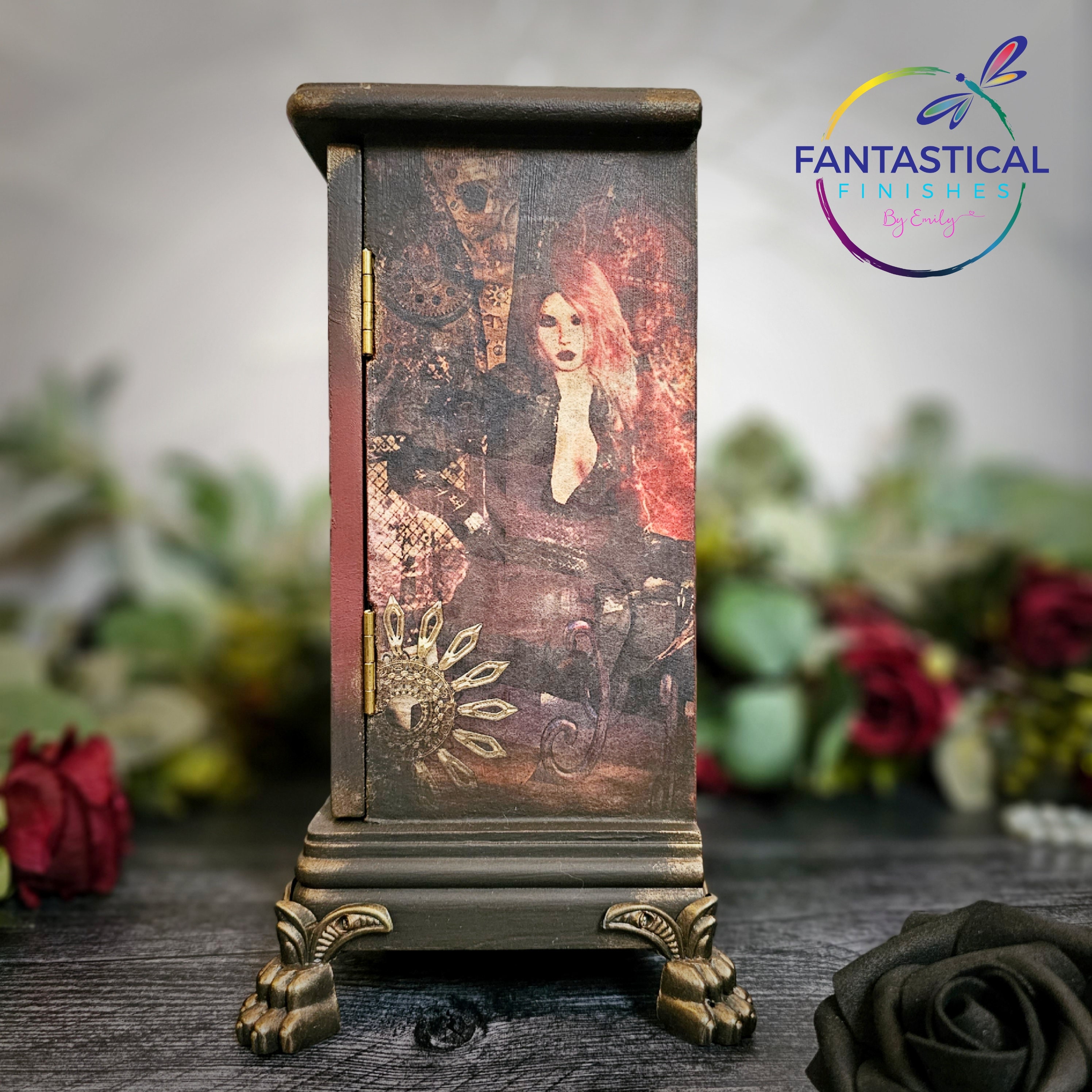 Gothic Jewelry Box | Vampire Box | Haunted Box | Decoupaged Box ...