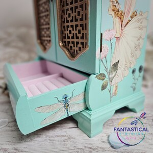 Fairy Jewelry Box Dragonfly Box Colorful Box Hand Painted Vintage Box ...