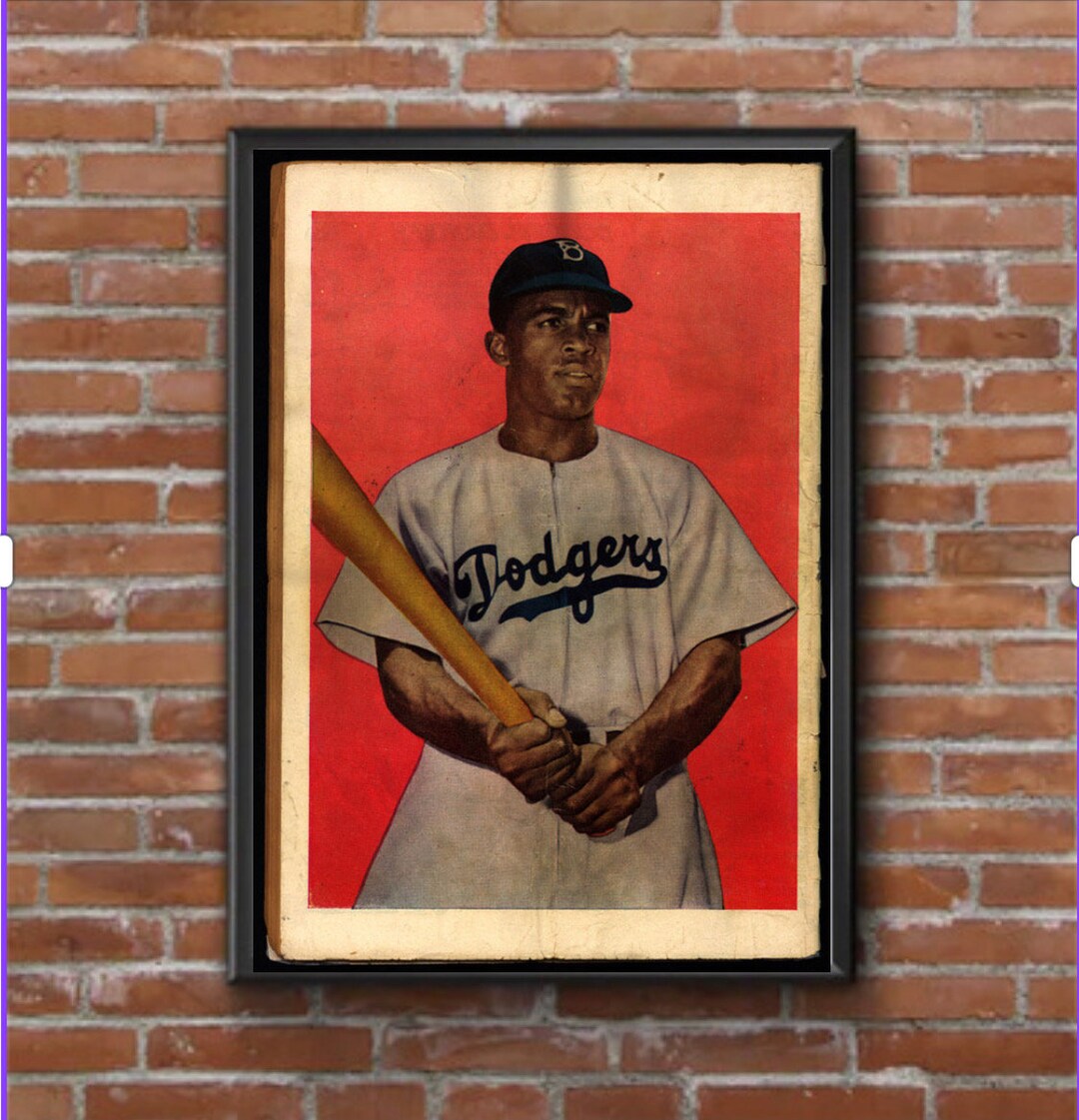 RARE Vintage Jackie Robinson Poster - Etsy