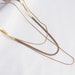 Gold Plated Triple Herringbone Chain Necklace - Etsy