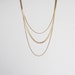 Gold Plated Triple Herringbone Chain Necklace - Etsy