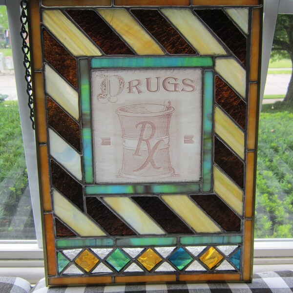 Stained Glass Pharmacy Sign - Etsy