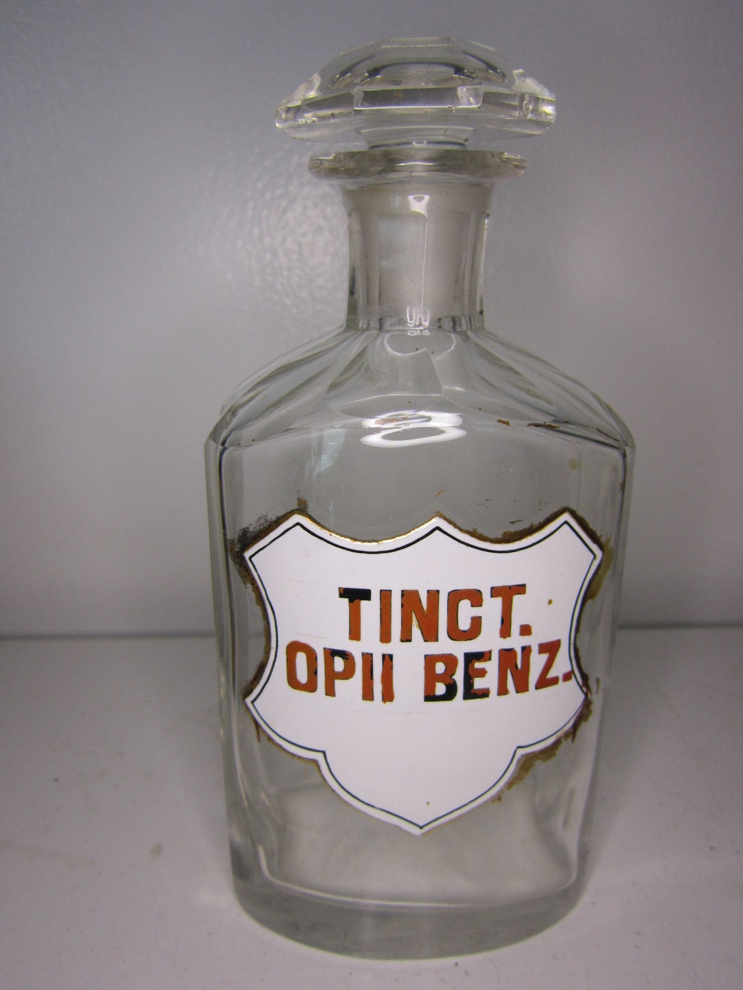 1800s Opium Bottle Apothecary Pharmacy Drug Chemist Jar Empty Tincture ...