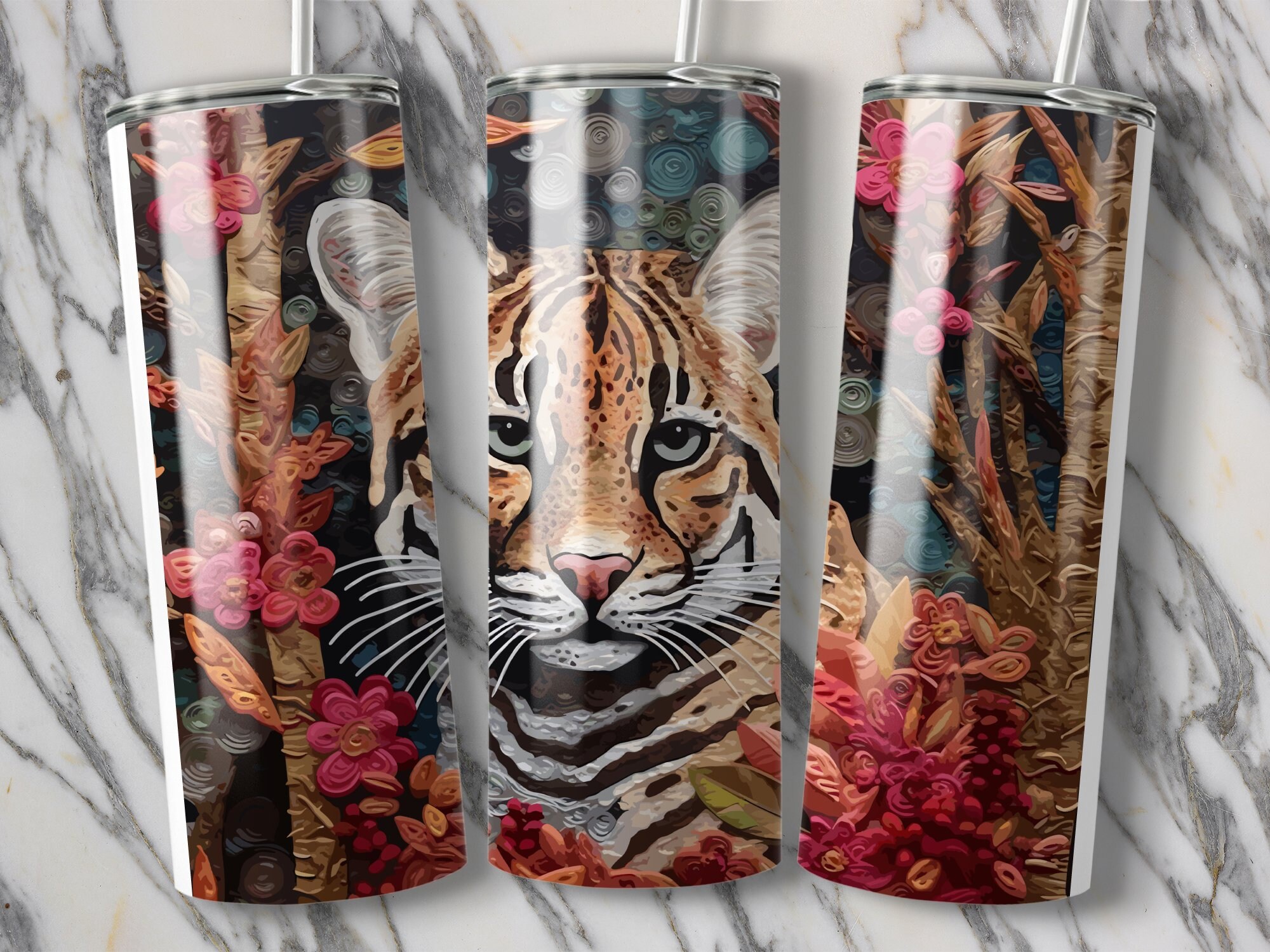 3D Ocelot Tumbler With Straw or Coffee Mugs or Gift for - Etsy