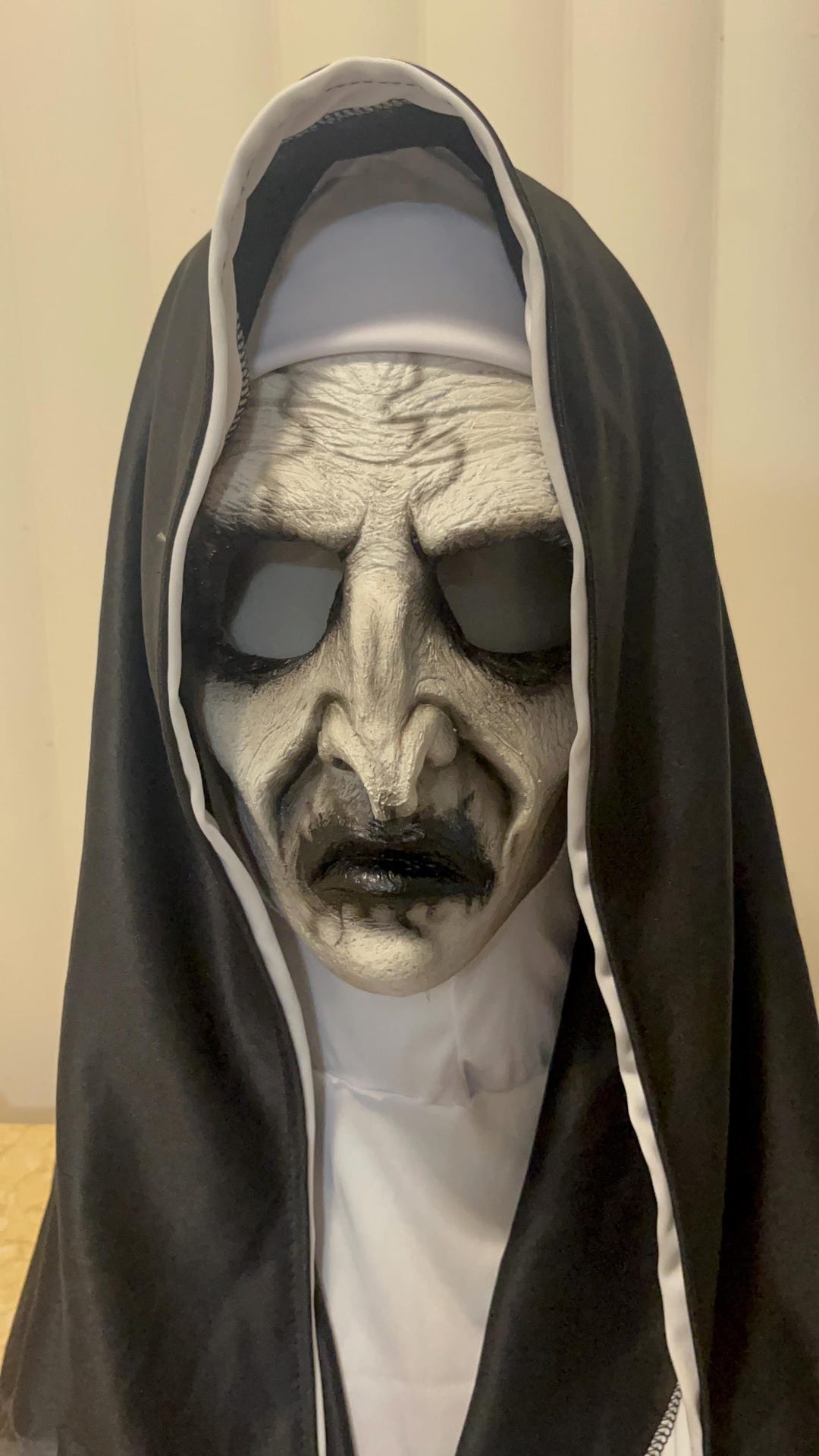 Monster Nun Mask Horror Cosplay Halloween Half Mask - Etsy