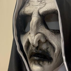 Monster Nun Mask Horror Cosplay Halloween Half Mask - Etsy
