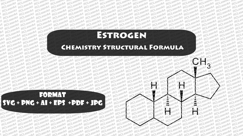 Estrogen Molecule SVG File| Chemical Formula | Lasers | Vector File ...