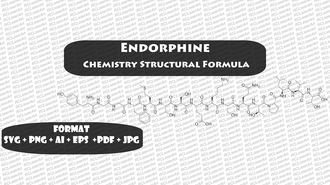 Endorphin Molecule SVG File Chemical Formula Lasers Vector-file Cricut ...