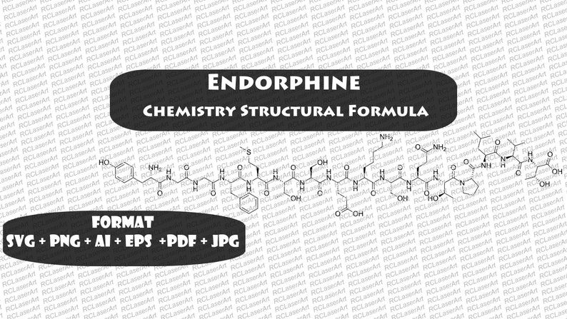 Endorphin Molecule SVG File Chemical Formula Lasers Vector File Cricut Svg Png Ai Eps Pdf Jpg - Etsy
