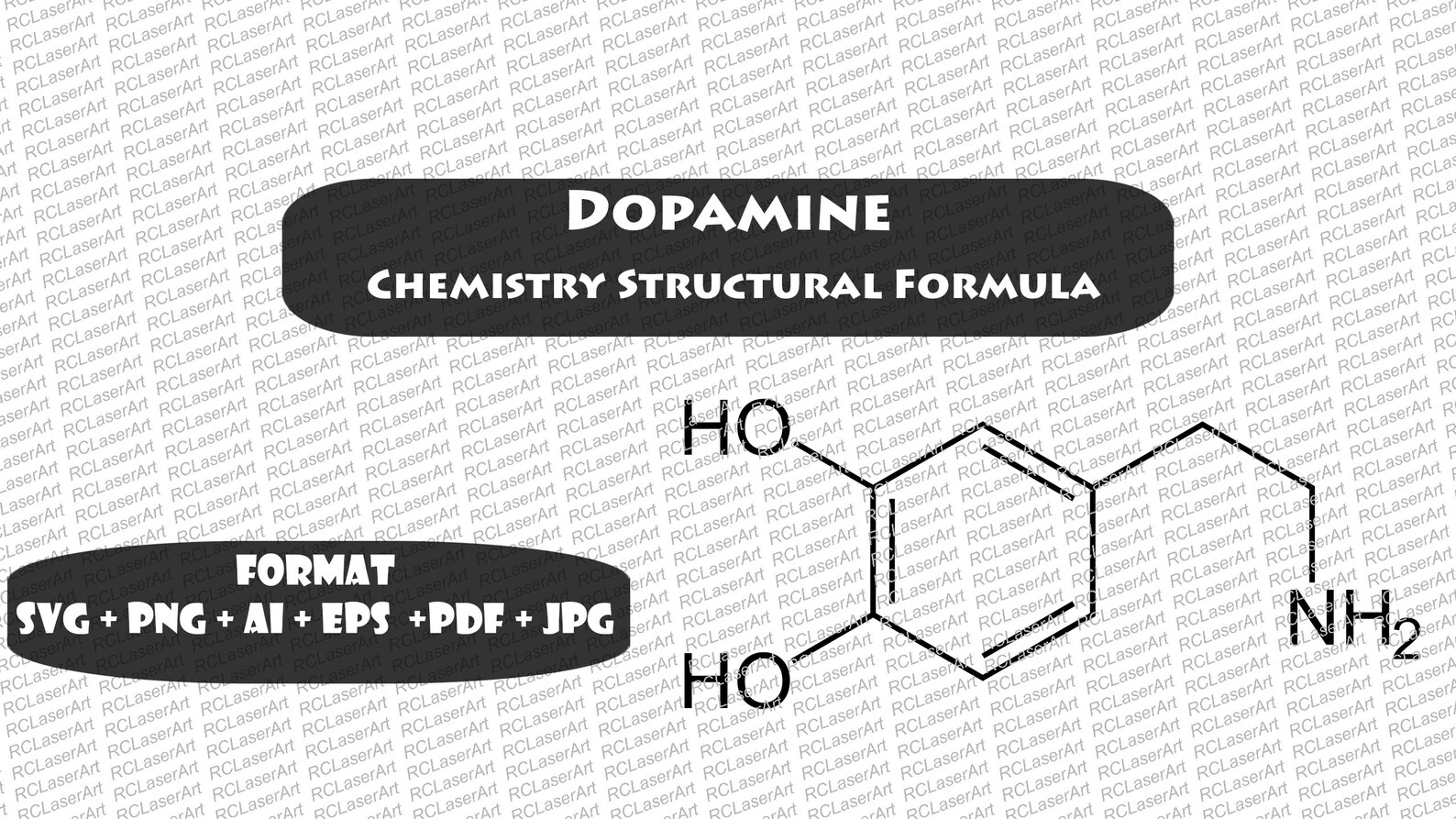 Dopamine Molecule SVG File| Chemical Formula | Lasers | Vector File ...