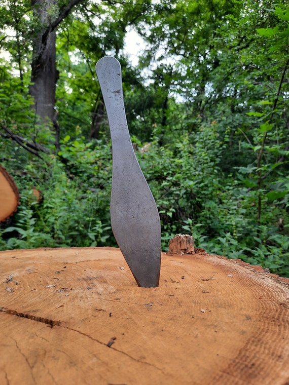 CURVED LEAF Heavy Throwing Knife Set of 3 Heavy Throwing | Etsy