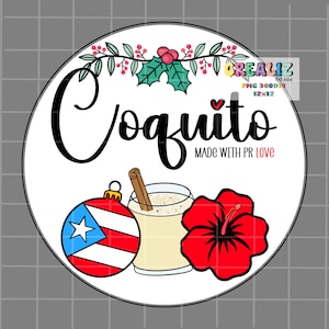 Coquito PNG Circle File/ Made With Love/ Sticker/ Sticker - Etsy