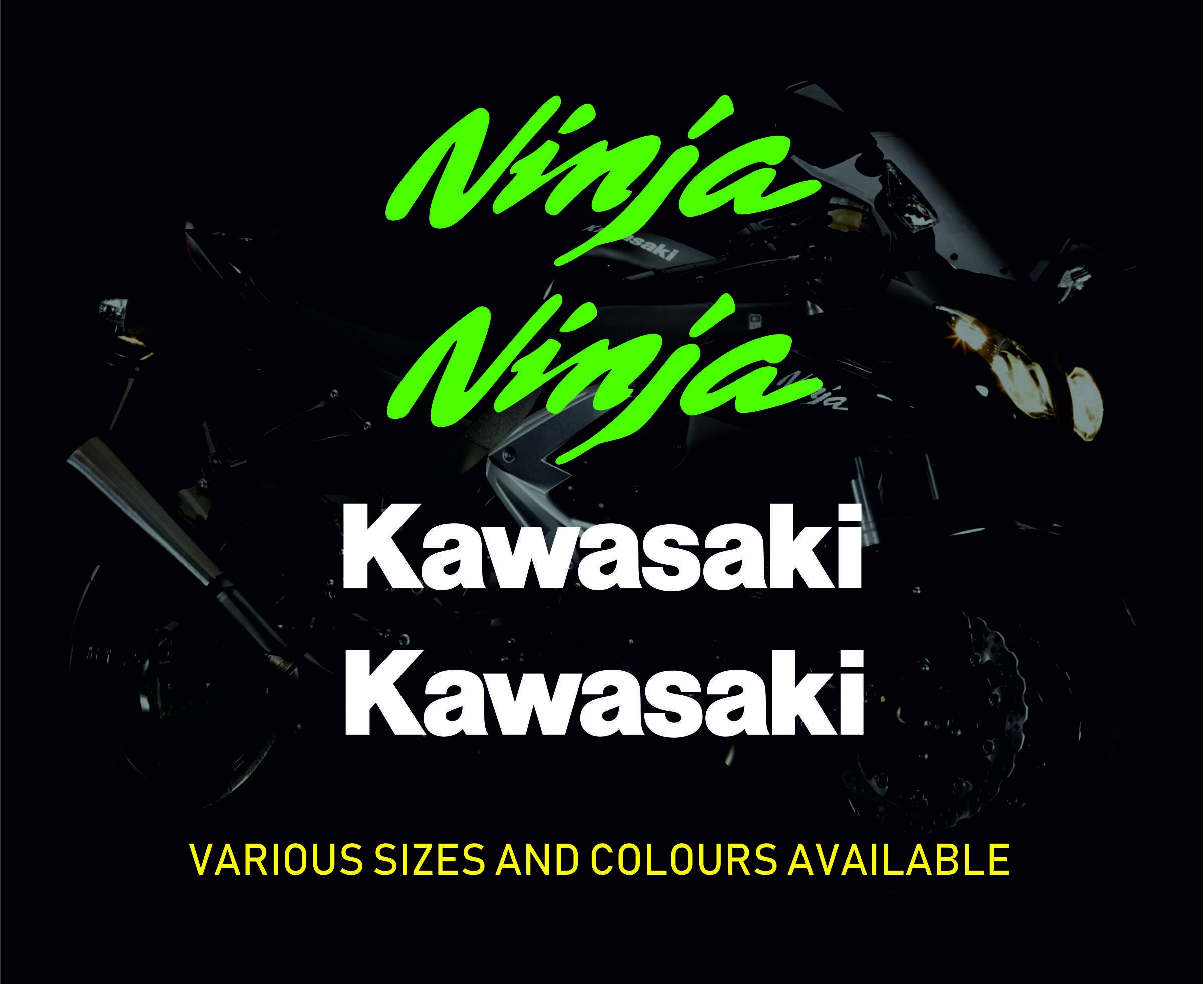 Kawasaki NINJA Set of Decals / Stickers for Motorcycle Tank - Etsy UK