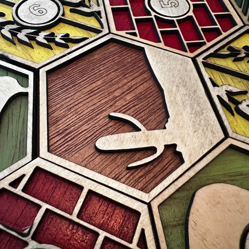 Wood Catan Tiles - Etsy