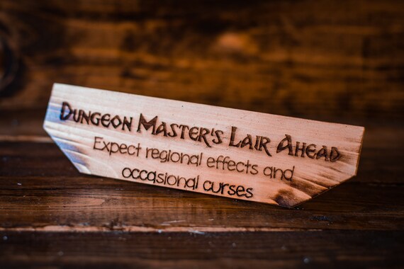 DM Lair Ahead Laser Engraved Cedar Sign - Etsy