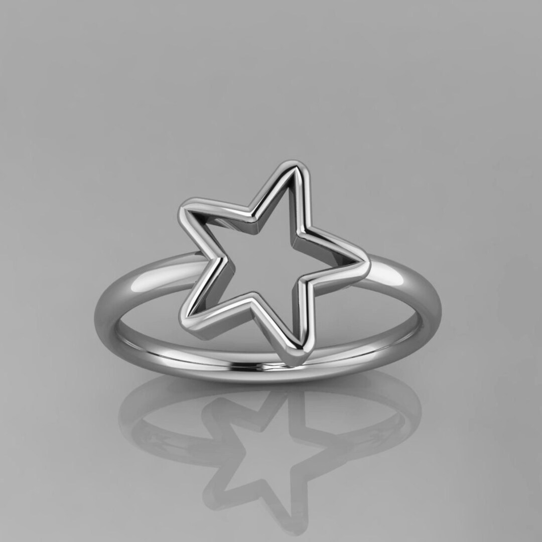 Stellar Ring Star Ring Open Star Ring Gold or Rose or - Etsy