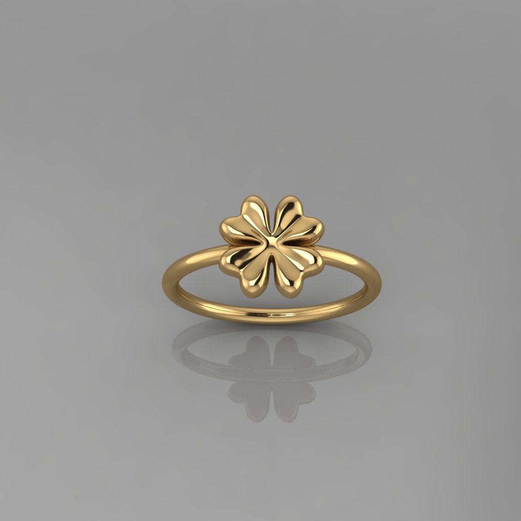 Birth Flower Ring, Personalized Flower Ring, Silver Dainty Ring ...