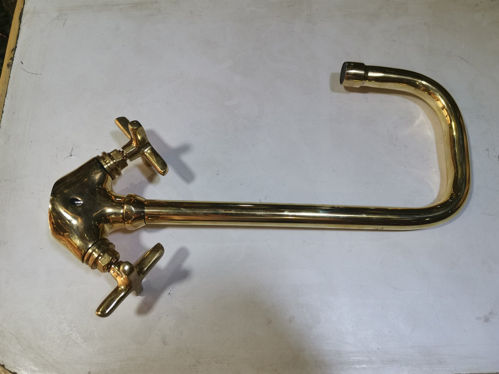 Brass Bathroom Faucet Gooseneck Solid Bathroom Brass Faucet - Etsy