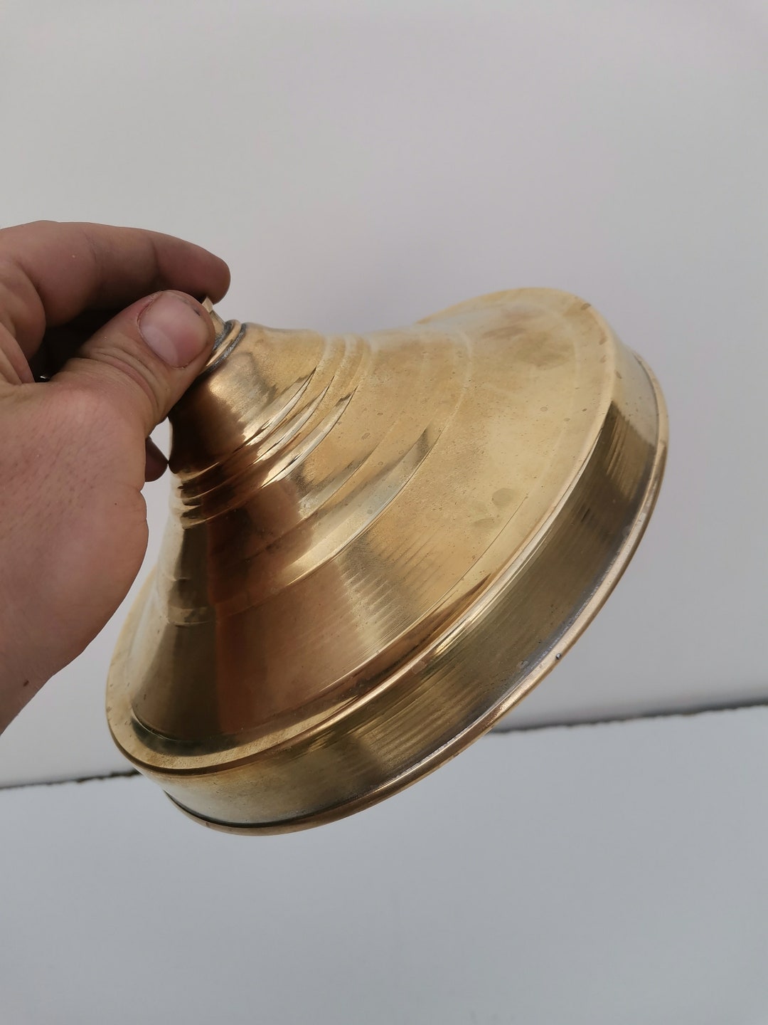 Rustic Brass Rain Shower Head - Handmade Round Showerhead - Etsy