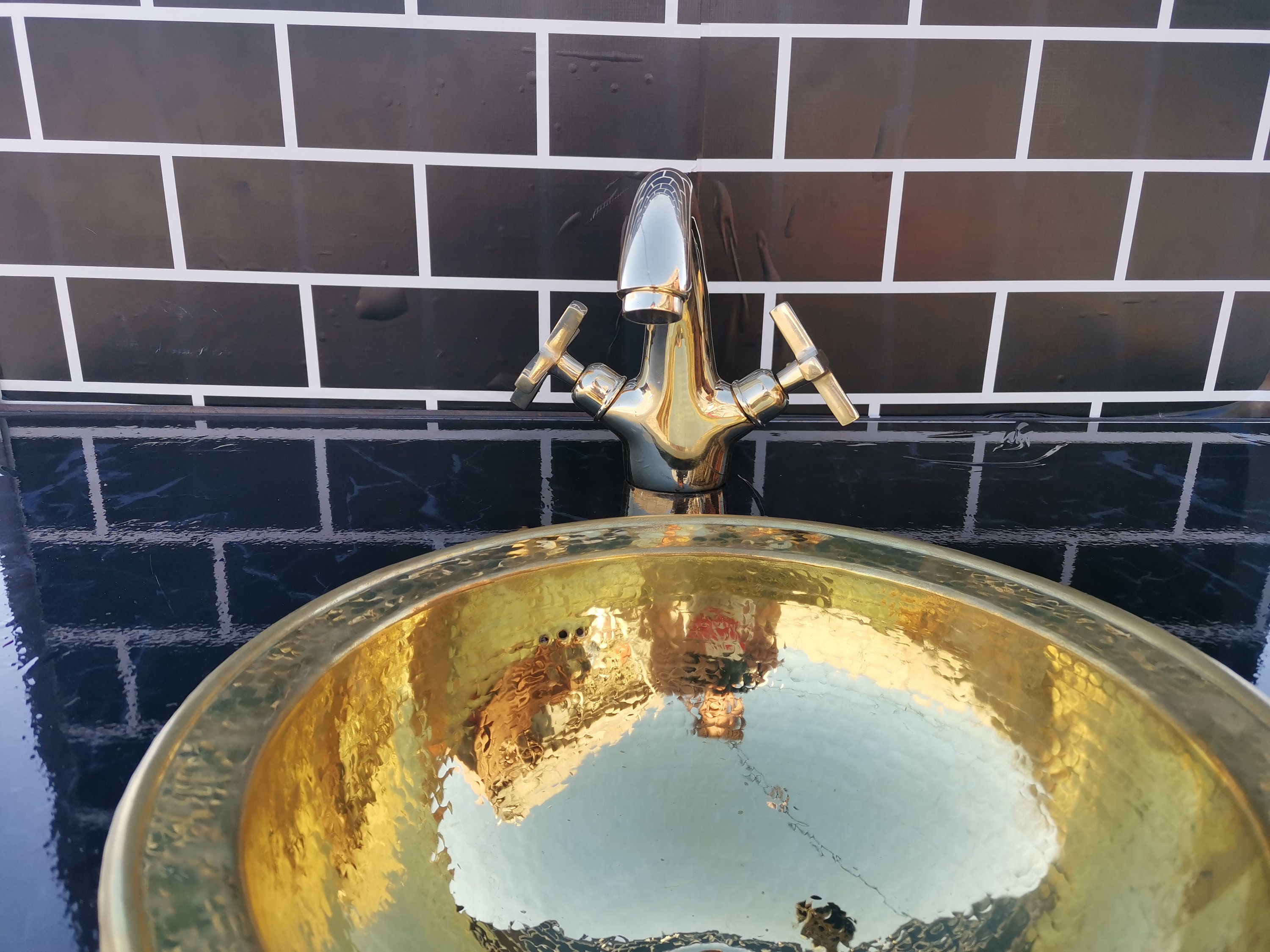 Single Hole Unlacquered Brass Bathroom Faucet Bathroom Vanity - Etsy