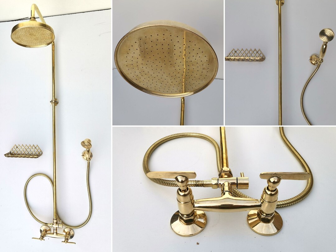 Solid Brass Rain Shower System Set Exposed Best Spa Shower System With ...