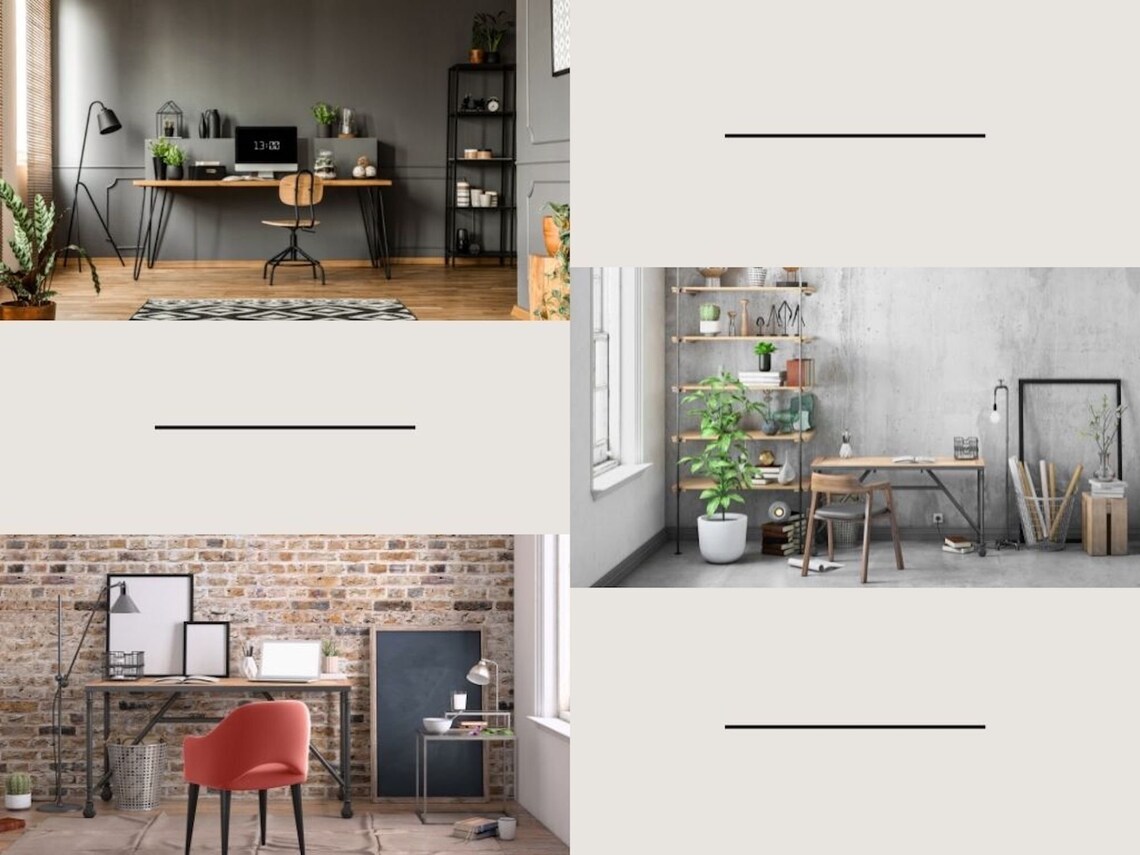 Modern Home Office Zoom Backgrounds Set 1 / Fondos de reunión - Etsy España